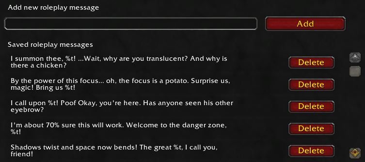 RP Roleplay Messages & Auto Layering Addon - World of Warcraft Addons ...